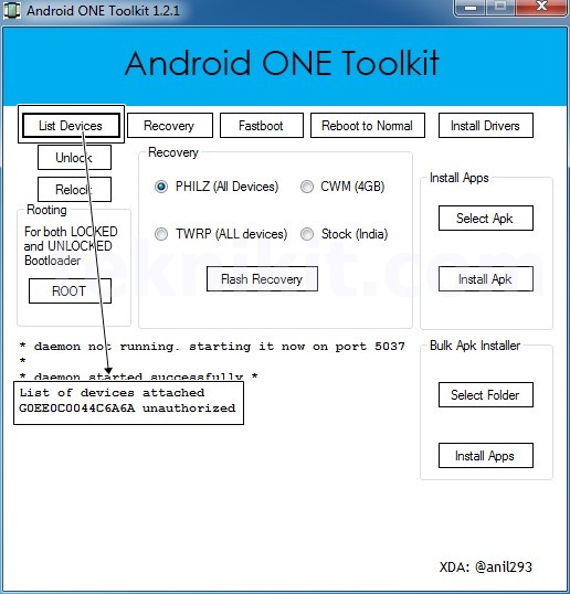 Cara Unlock/ Relock Bootloader Android One Nexian Journey One
