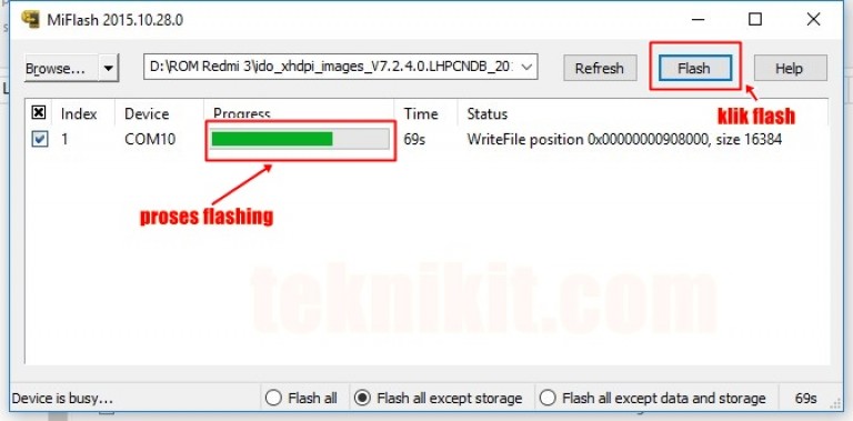 Cara Flashing ROM Distributor Xiaomi Redmi 3 ke ROM China/ ROM Global