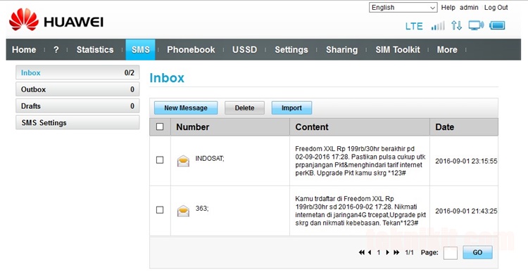 Mengubah Tampilan Web GUI Bolt ke Web GUI Huawei Agar Bisa SMS Telepon